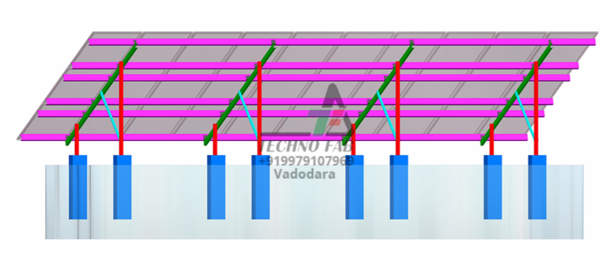 Techno FAB - Montagesysteme - Three Module Structure Three… – Solarics GmbH