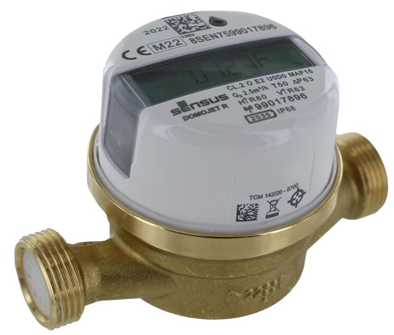 Sensus Wohnungswasserzähler WWZ ET Domo Jet R Q3_2,5 K DN15 L:110 AG3 ...